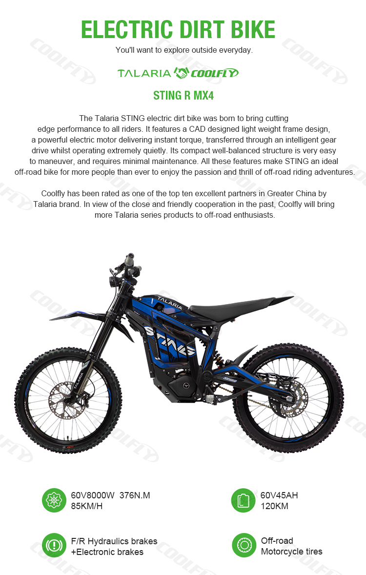 New Talaria Sting R MX4 8000W 45AH 60V Bike Ebike Off Road Electric ...