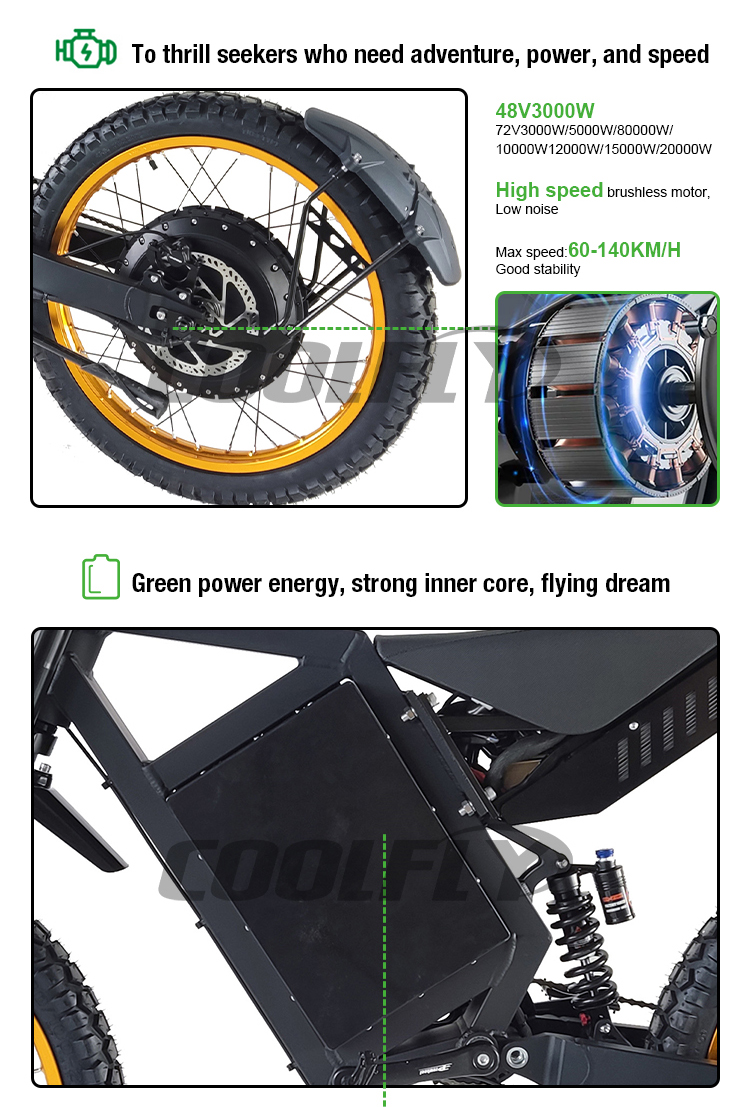CHEETAH-AIR Stealth Bomber Electric Bike 72V 50000W 8000W12000W E Bike Enduro 12KW Surron Mtb ...