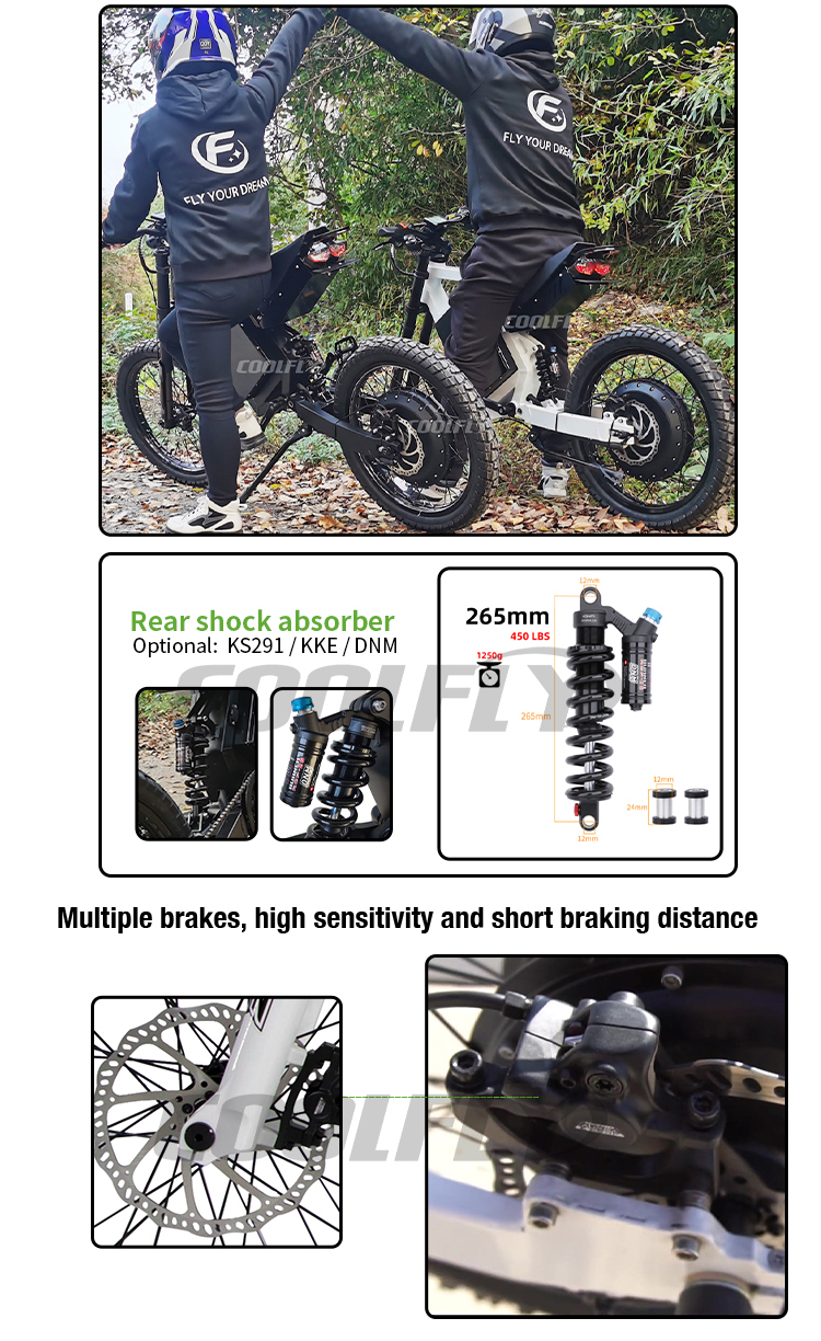 CHEETAH-AIR COOLFLY Stealth Bomber Electric Bike 72V 5000w 8000w 12000w 15kw 20kw B52 Enduro E ...