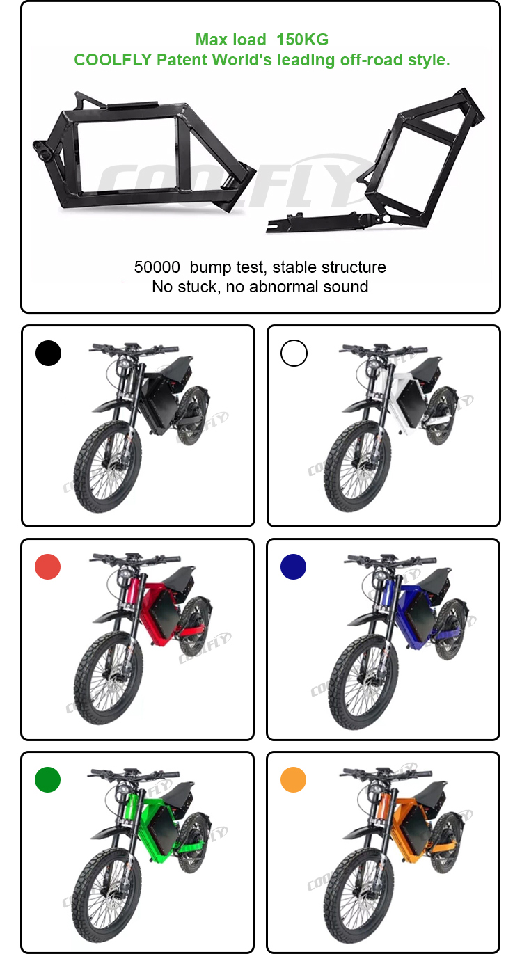 CHEETAH-AIR COOLFLY Stealth Bomber Electric Bike 72V 5000w 8000w 12000w 15kw 20kw B52 Enduro E ...